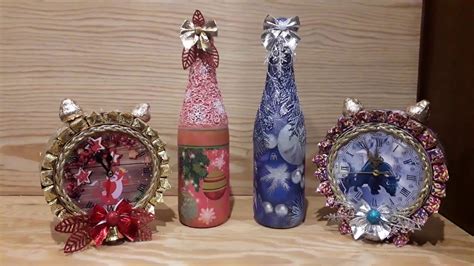 Декупаж декор бутылки шампанского к новому году Youtube