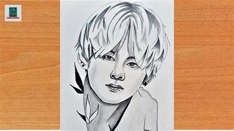 How To Draw BTS Easy Step By Step Kim Taehyung Pencil Sketch Drawing Tutorial Fia S Art Studio
