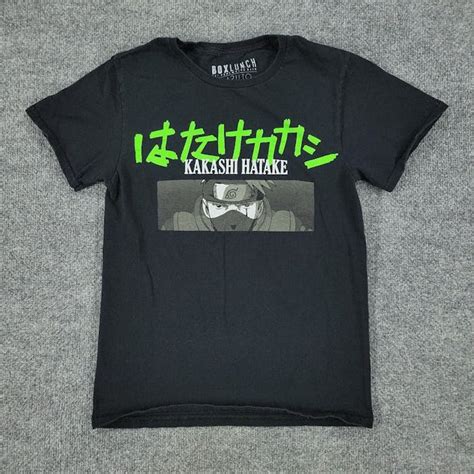 Vintage Naruto Shippuden Collection Shirt Men Xs Black Kakashi Hatake