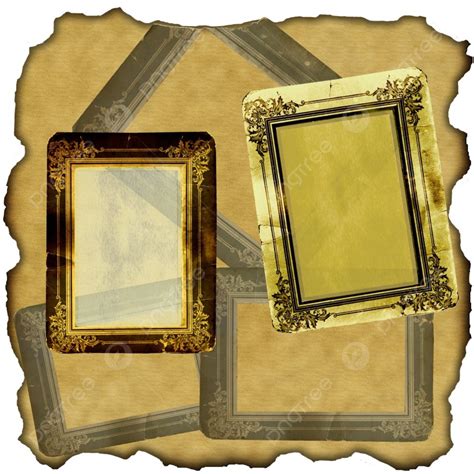 Vintage Scrapbook Old Paper With Frames Photo Background And Picture