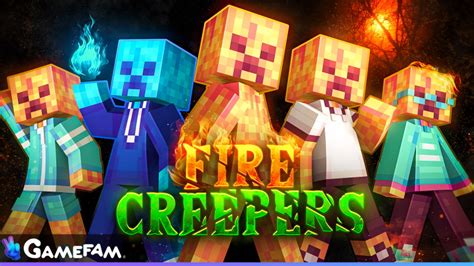 Fire Creepers By Gamefam Minecraft Skin Pack Minecraft Bedrock