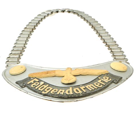 Original German Wwii Feldgendarmerie Police Gorget With Phosphorescent