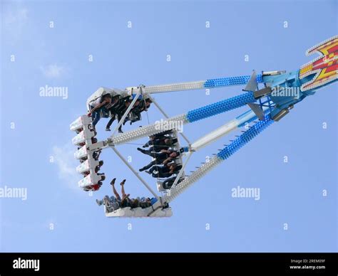 Fairground Extreme Swing Ride Cannstatter Wasen Folk Festival In