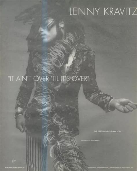 SFBK51 BILD ANZEIGE 13X11 Lenny Kravitz It Aint Over Til It S Over