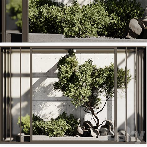 Plants Behind Glass Patioset01 Indoor 3D Model