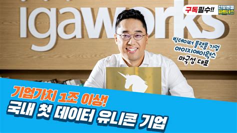 기업가치 1조 이상 국내 첫 데이터 유니콘 기업 아이지에이웍스 카카오엔터테인먼트 부사장 현재 구글 본사 유튜브 광고디자인