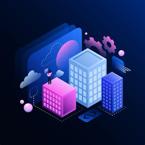 Premium Vector Metaworld Development Illustration Three Colorful