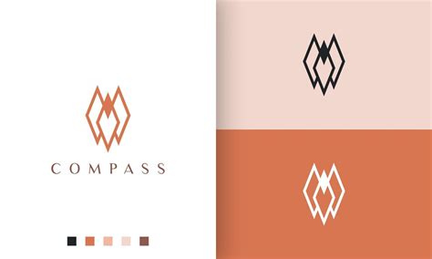 Direction Or Compass Logo Vector Design With Simple And Minimalist