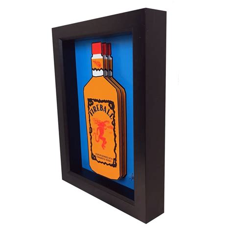 Fireball Whiskey 3d Pop Art Liquor Bottle Whisky Etsy