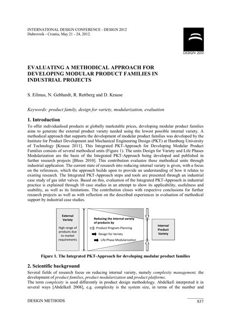 Pdf Evaluating A Methodical Approach For Developing Modular Product Families In Industrial