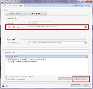 Microsoft Dynamics Consulting Deploying Excel Reports MS Dynamics GP