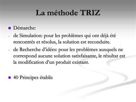 PPT La Méthode TRIZ en Agroalimentaire PowerPoint Presentation free