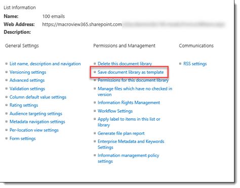 Create And Save A Sharepoint Document Library Template Macroview