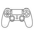 Video Game Ps4 Controllers Gamepad Line Art Vector Image