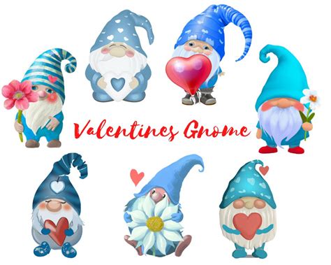 Valentines Gnome Clipart Watercolor Valentine Gnomes Png Fo Inspire
