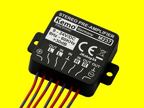 KEMO M237 Stereo Vor-Verstärker 9 - 24 V/DC für Frequenzbereich ca. 8 ...