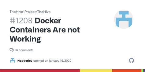 docker containers are not working · issue 1208 · thehive project