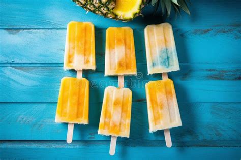 Watermelon Slice Popsicles On Yellow Plate On Blue 1690446680803 3