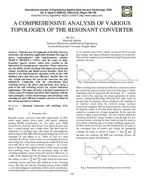 Pdf A Comprehensive Analysis Of Various Topologies Of The Resonant