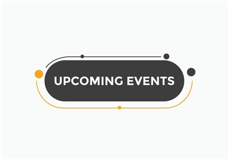 Upcoming Events Concept Colorful Label Sign Template Upcoming Events Symbol Web Banner