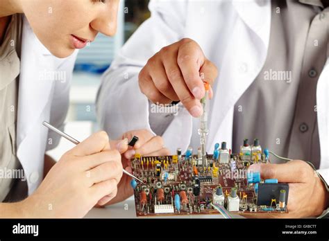 Working With Transistor Board Stock Photo Alamy