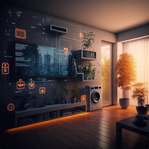 Premium Ai Image Smart Home Concept Remote Control And Home