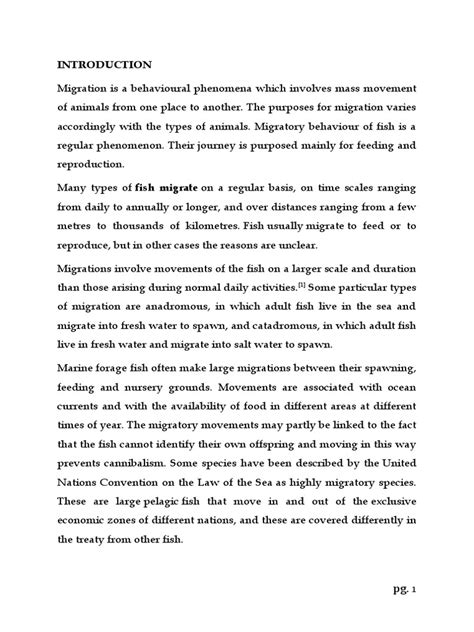 Fish Migration Pdf Earth Sciences Ecology