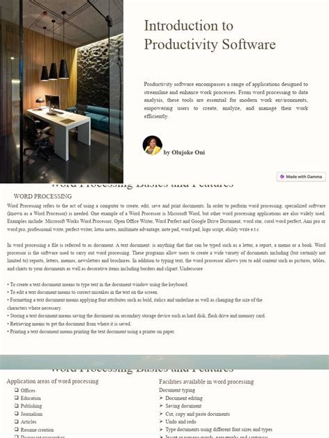 Introduction To Productivity Software Pdf Databases Spreadsheet