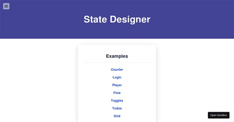 State Designer Examples Forked Codesandbox
