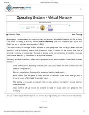 Operating System Virtual Memory.pdf - 3/22/2019 Operating System Virtual Memory Operating System ...