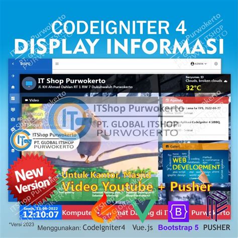 Jual Source Code Aplikasi Web Display Informasi Dengan CodeIgniter