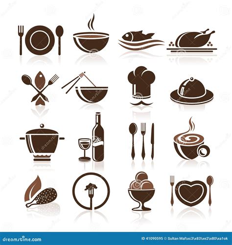 Cuisson Et Ensemble D icône De Cuisine Illustration de Vecteur Illustration du graphisme