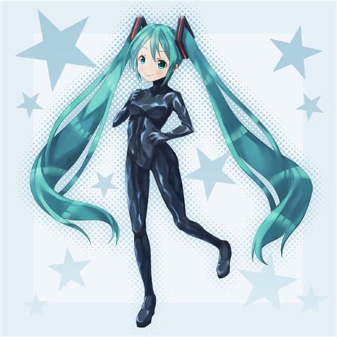 【ボカロ絵】ラバースーツを着用したミクちゃん♪ ニコニコ静画 イラスト