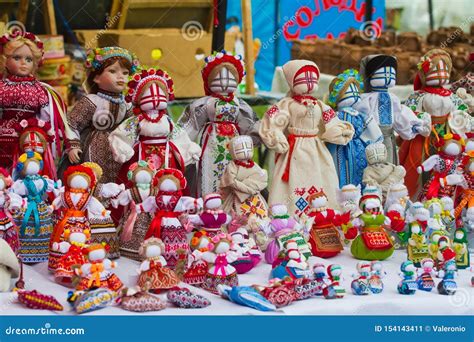 Set Of Handmade Textile Human Rag Dolls Ukrainian Ethnic Traditional