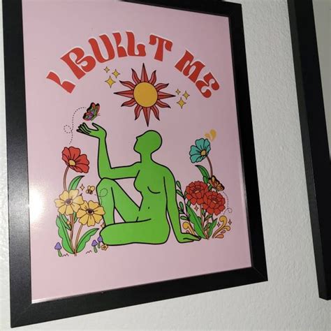 Retro Poster Exist Loudly Feminist Wall Art Feminist Poster Self