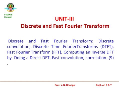 Ppt Discrete And Fast Fourier Transform Digital Signal Processing