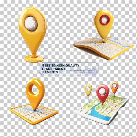 Premium Psd Mark Location Locate Pin Gps Map Realistic 3d Des On