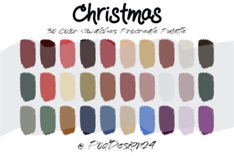 Procreate Color Palette Christmas Graphic By Poddesign Creative Fabrica