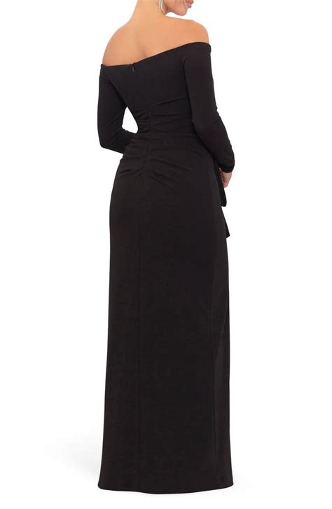 Xscape Strapless Long Sleeve Column Gown Nordstrom