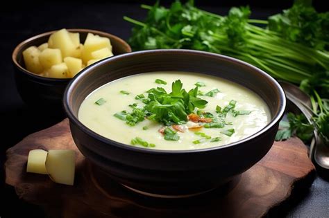 Premium Ai Image Potato Leek Soup Recipe