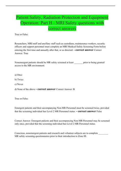 Patient Safety Radiation Protection And Equipment Operation Part H