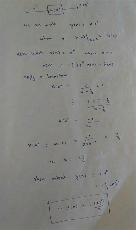 Solved Do Not Use The Laplace Trasform And Z Transform Please