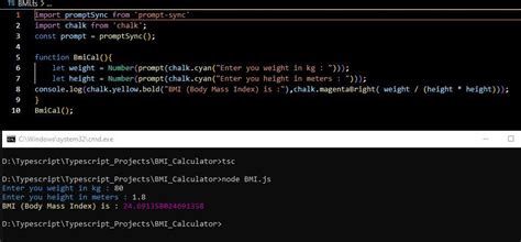 Typescript Program To Calculate Body Mass Index Kainat Abbasi Posted On The Topic Linkedin