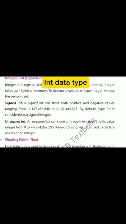 integer data type in c computerscienceexprt computer