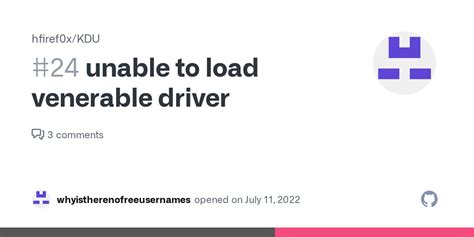 Unable To Load Venerable Driver Issue Hfiref X Kdu Github