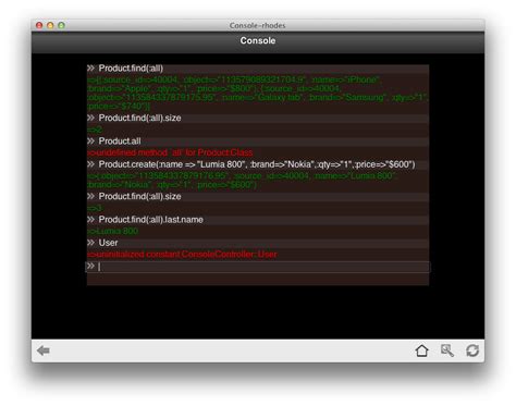 Ruby Irb Like Rhodes Console For Mobile Apps Spritle Software
