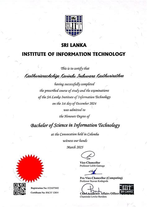 Graduation Degreecertificate Datascience Sliit Techgraduate… Kavindu Kasthurirathne 24
