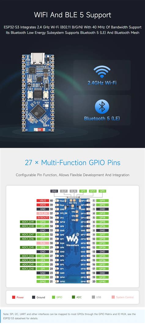 esp32 s3 microcontroller 2 4ghz wi fi development board 240mhz dual
