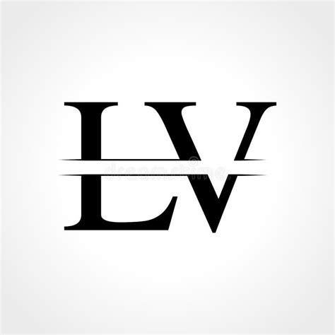 Initial Lv Letter Logo Design Vector Template Abstract Black Letter Lv