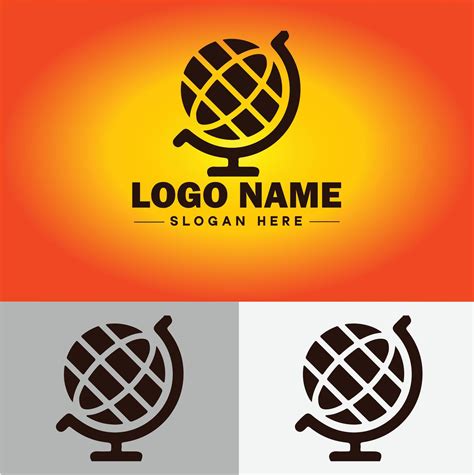 Globe Icon Logo Earth Planet Vector Art Graphics For Business Brand